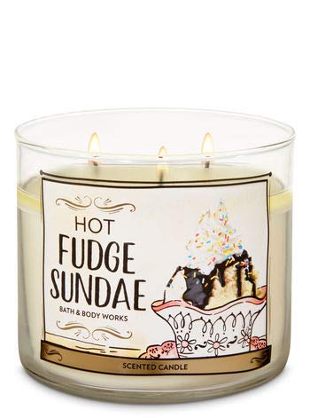 Bath and Body Work White Barn Hot Fudge Sundae 3Wick Candle 14.5 Ounce