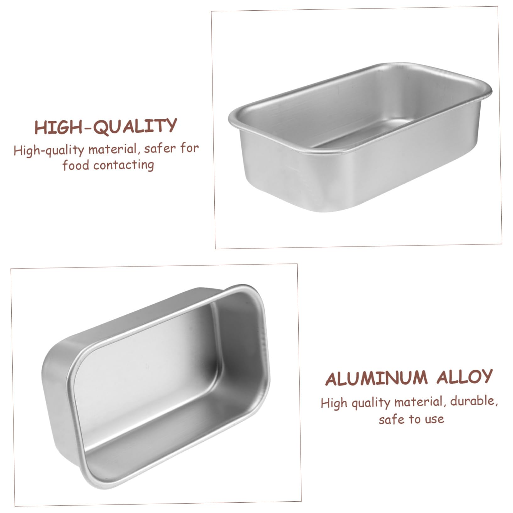 HEMOTON Professional Use Baking Tray 3 Pcs Toast Cake Baking Plate Sturdy Easy to Clean Silver Color