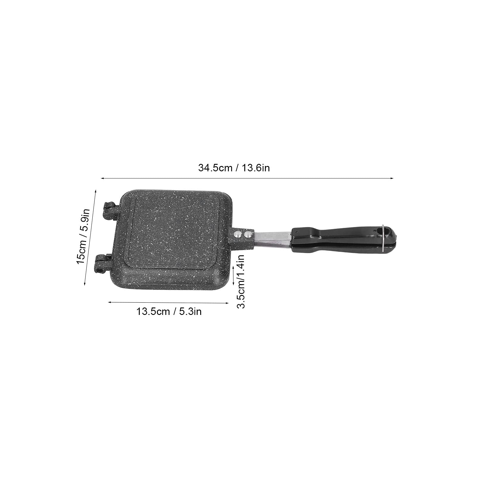 Grill Pan, Nonstick Egg Pancake Steak Frying Skillet with Lid Breakfast Cooker for Gas Stove Induction Cooking