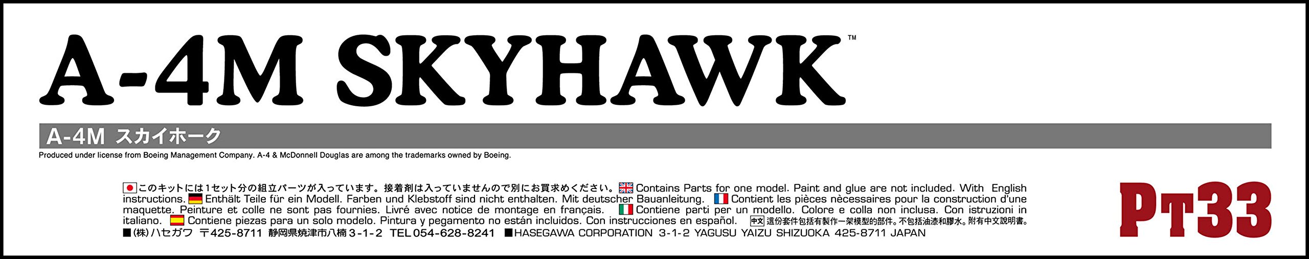 Hasegawa HAPT33 1:48 Scale A-4M Skyhawk Model Building Kits