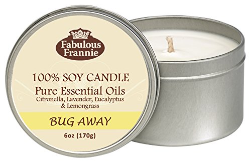 Bug Away 6oz All Natural Soy Candle Made with Pure Essential Oils by Fabulous Frannie