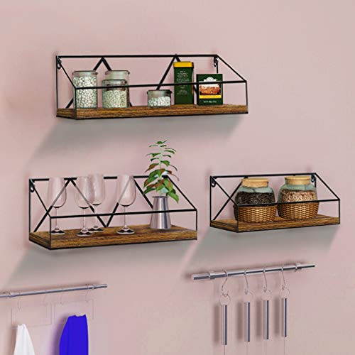 Edenseelake Floating Wall Shelves Set of 3, Shelf Wall Mounted for Bedroom, Bathroom, Living Room, Kitchen and Office