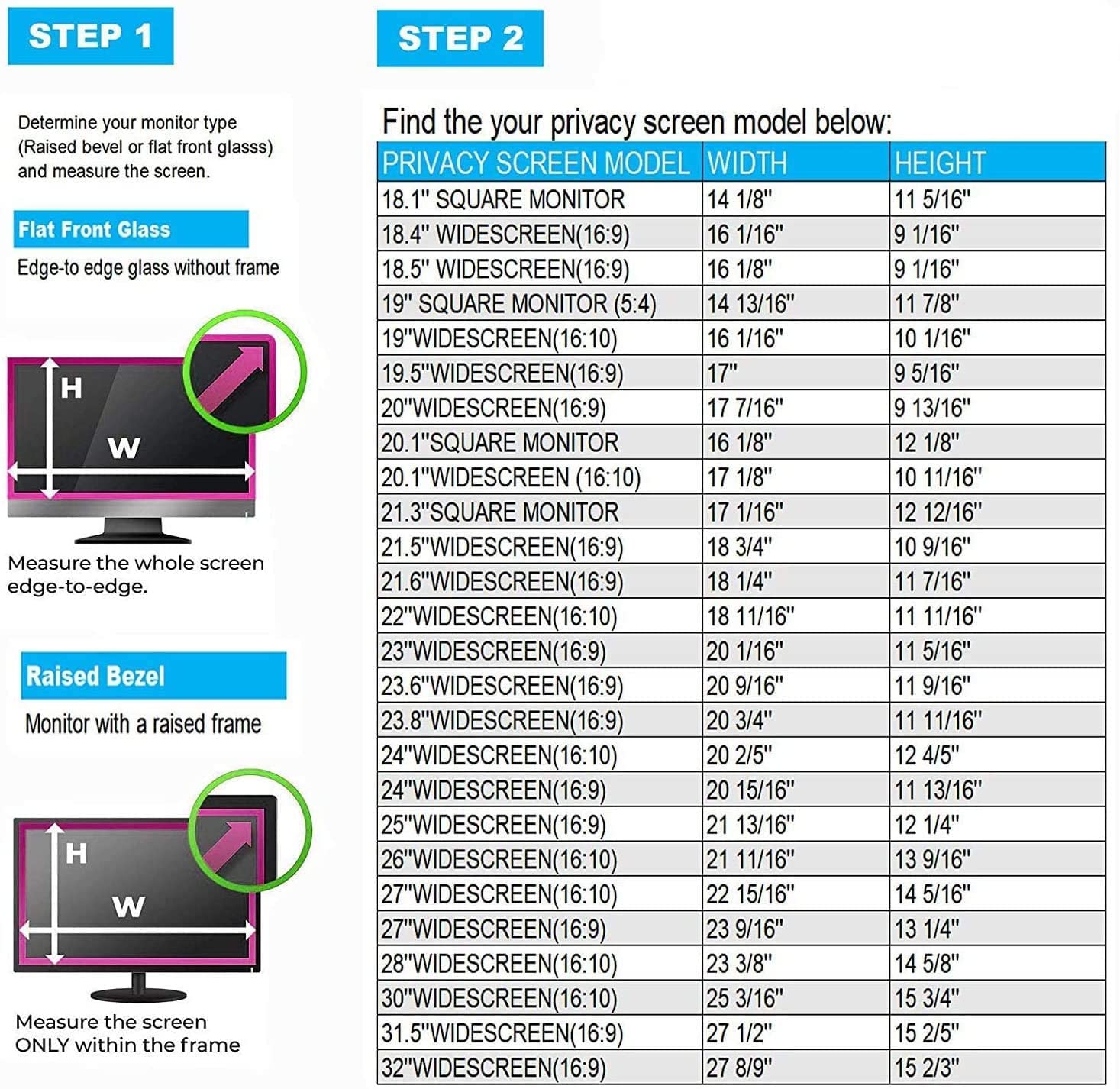 Nusign+ Computer Privacy Screen Filter 27 inches for Widescreen Monitor – Date Protection Desktop Security Anti-Glare, Anti-Scratch, Blocks 96% UV–16:9 Aspect Ratio, Inch (Diagonal) - 16:9 Ratio