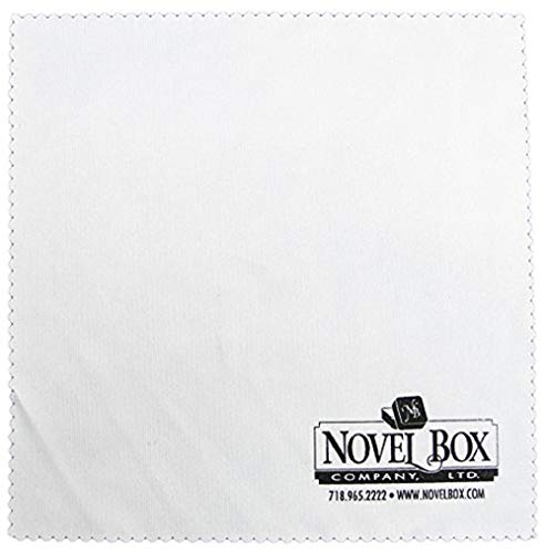 Novel Box Medium Glass Top Black Leatherette Jewelry Display Case + 15 Count Jar Insert Tray in Black + Custom NB Pouch