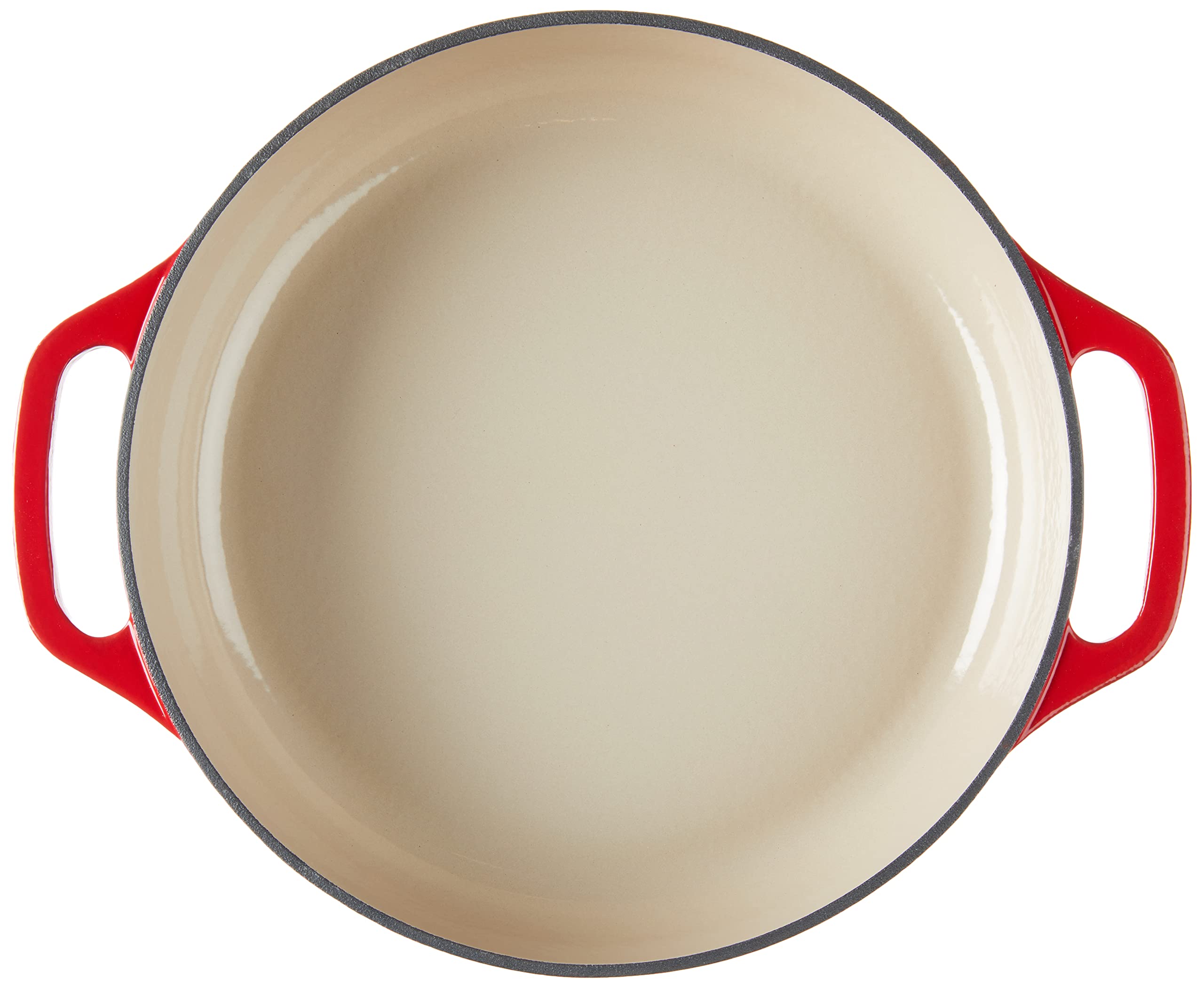 Lodge 3.6 Quart Enameled Cast Iron Oval Casserole With Lid– Dual Handles – Oven Safe up to 500° F or on Stovetop - Use to Marinate, Cook, Bake, Refrigerate and Serve – Island Spice Red