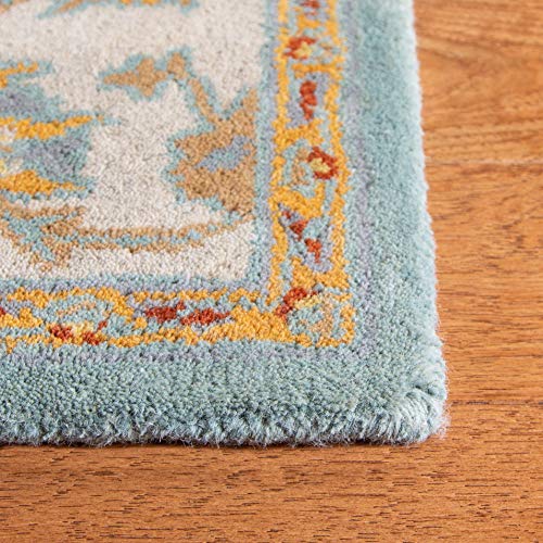 SAFAVIEH Heritage Collection 8'3" x 11' Light Blue/Ivory HG734A Handmade Traditional Oriental Premium Wool Area Rug