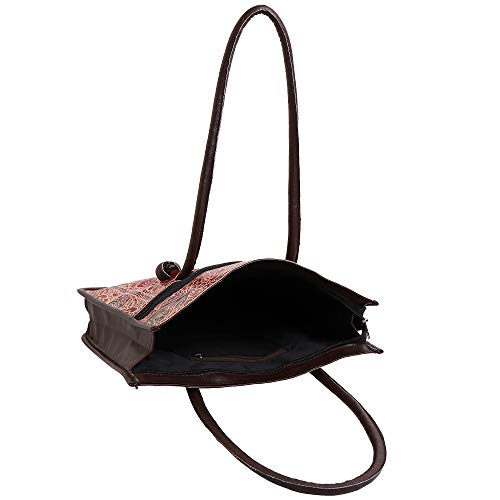 Indian Handmade Leather Ethnic Vintage Tribal Shoulder Bag Purse Black
