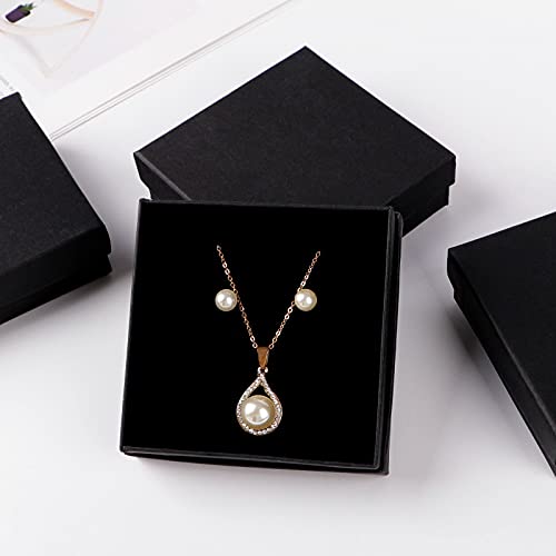 Sdootjewelry Black Jewelry Boxes Bulk 24 Packs, Gift Box for Jewelry with Foam, Small Jewelry Boxes for Gifts, 3.5’’ × 3.5’’ × 1.2”
