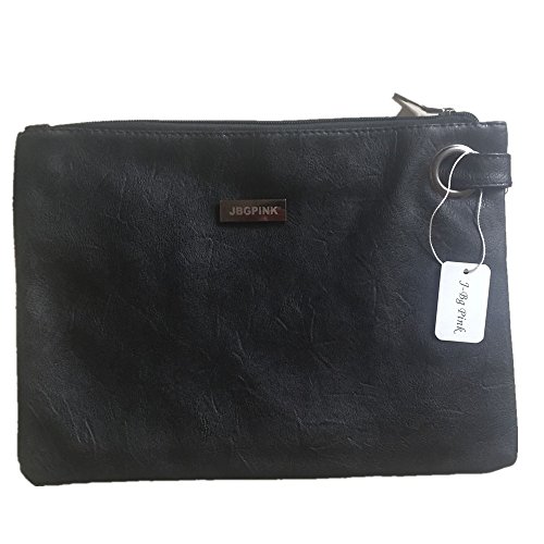 J-BgPink Evening Bags Purse Envelop Clutch Chain Shoulder Womens Wristlet Handbag Foldover Pouch (black), X-Large
