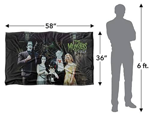 Trevco The Munsters Family Silky Touch Super Soft Throw Blanket 36" x 58"