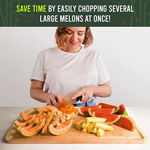 30 x 20 Bamboo Extra Large Cutting Board - Wooden Stove Top Cover Noodle Board - Meat Cutting Board for BBQ - Turkey Carving Board - Extra Large Charcuterie Board - Over the Sink Cutting Board