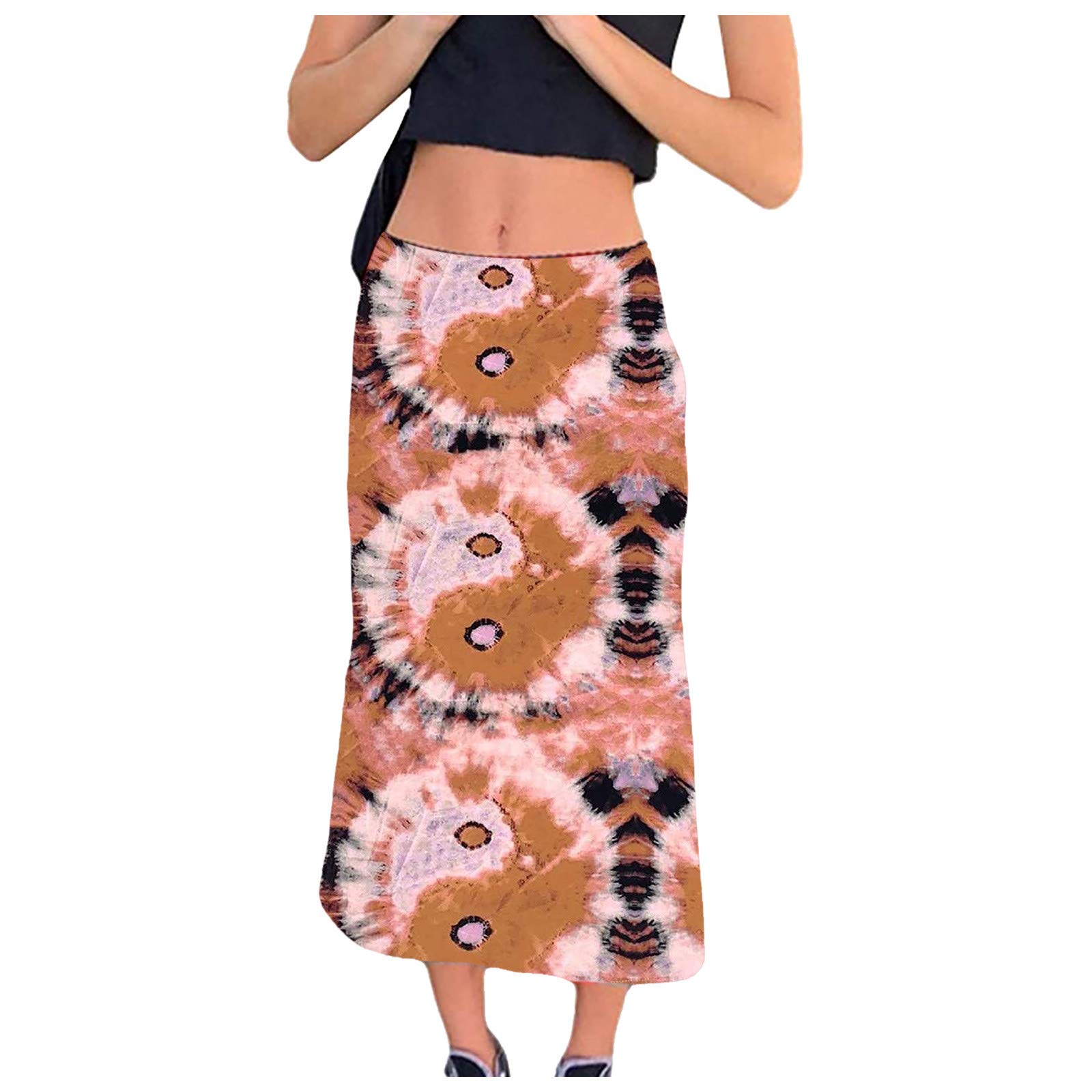Padaleks Long Maxi Skirts for Women Gypsy Hippie Clothes Bohemian Style Vintage Print Summer Beach Skirt Dress