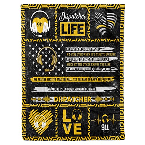 VTH GLOBAL Custom Dispatcher Fleece Sherpa Throw Blanket Customized Christmas Birthday Wedding Anniversary Engagement Custom Fiancee Presents from Electrical Journeyman Lineman Husband Fiance