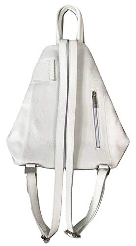 LaGaksta Stella Convertible Leather Backpack Purse β Casual Travel Tote Bag White