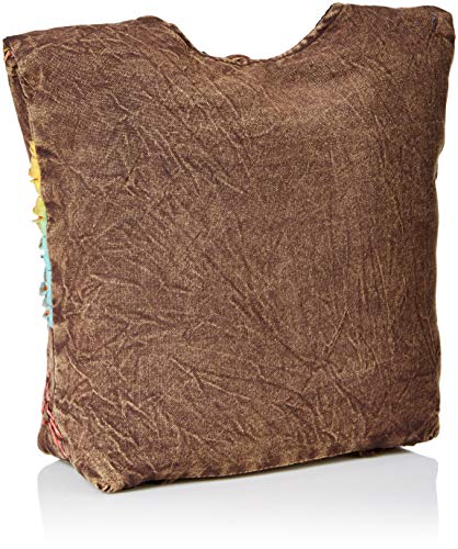 Handbag AND Backpack Bohemian Embroidered Ripped Razor Cut Sling Crossbody Purse in Brown Large
