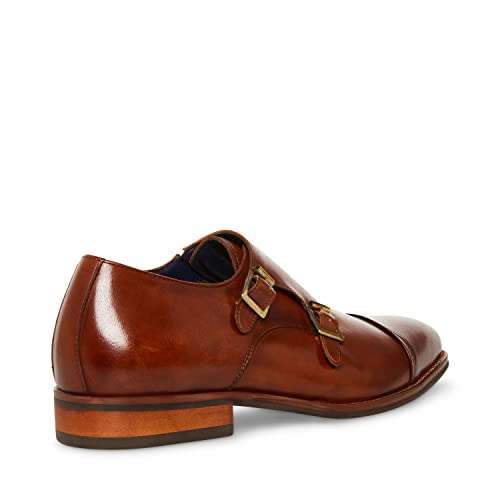 Steve Madden Men's Teon Monk-Strap Loafer, Tan Leather, 11