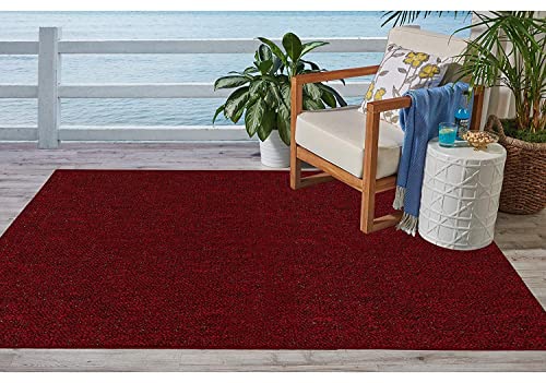 Ambiant Broadway Collection Pet Friendly Indoor Outdoor Area Rugs Red - 2' x 4', (A-NEYLAND2-RED-2x4)