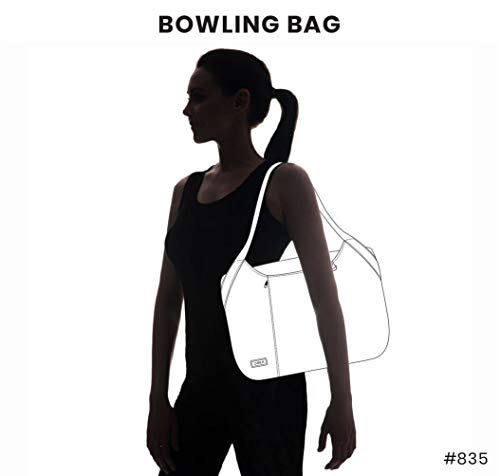 Chala Large Bowling Tote Bag with coin purse Brown (Bird II)