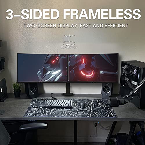 CRUA 27" Curved Gaming Monitor, QHD(2560x1440P) 144Hz/165Hz 99% sRGB Professional Computer Monitors, Support AMD FreeSync, Wall Mountable Installs(HDMI, DP)-Black