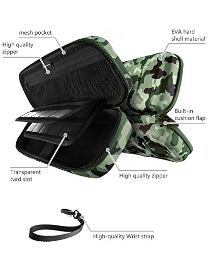 Mumba Carrying Case for Nintendo Switch OLED & Nintendo Switch, Deluxe Protective Travel Carry Case Pouch for Nintendo Switch Console & Accessories [Dual Protection] [Large Capacity] (Camouflage)