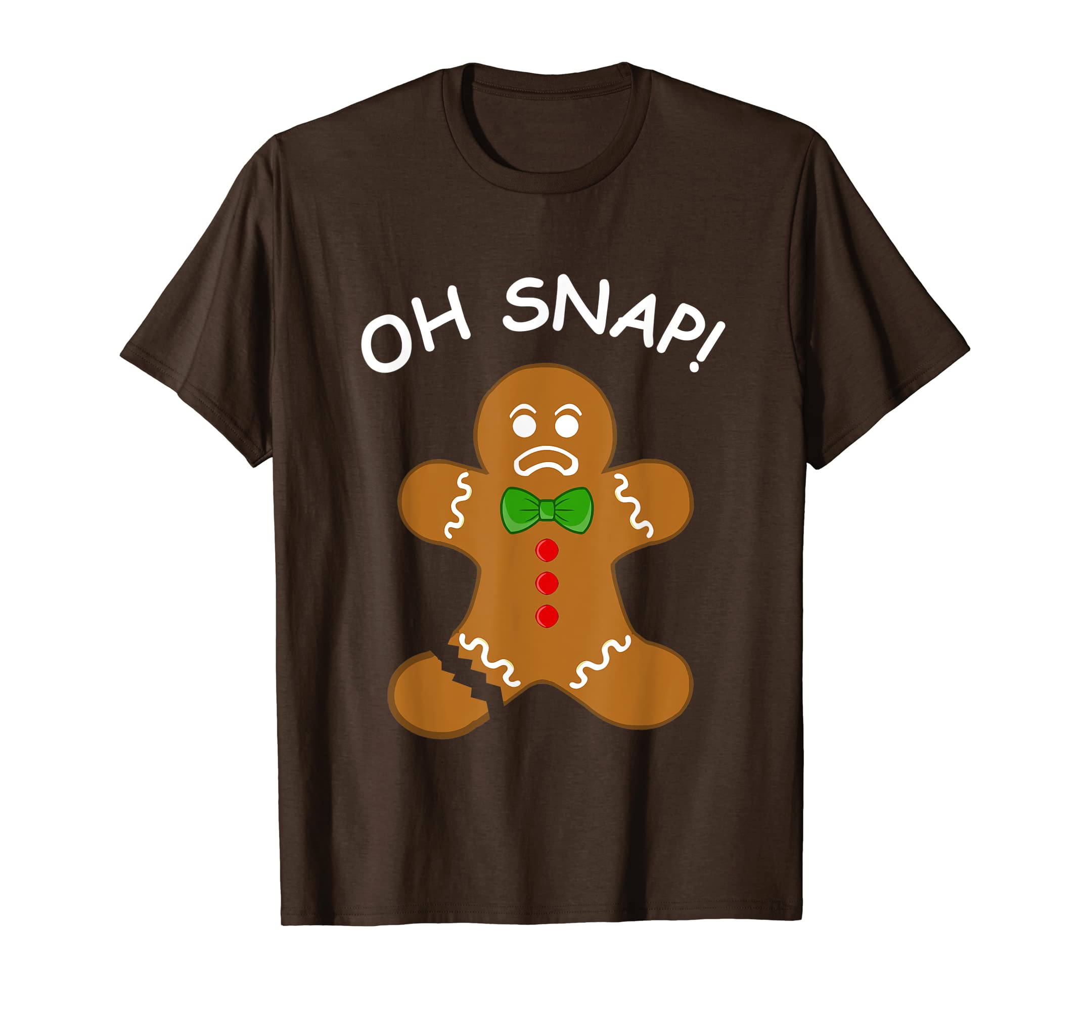 Oh Snap Gingerbread Cookie Man Broken Leg Amputee T-Shirt