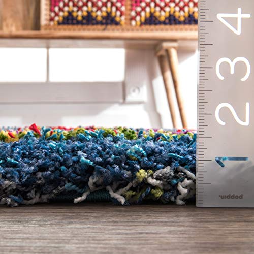 nuLOOM Leisha Moroccan Shag Area Rug, 5' 3" x 7' 6", Multi