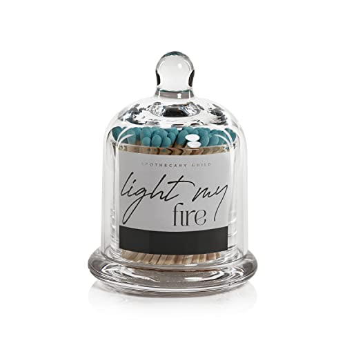 Zodax "Light My Fire" Jar of Matches 3.5" x 5" 150 Matches Blue Tip
