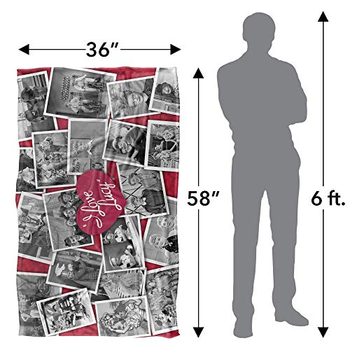 Trevco I Love Lucy Time After Time Silky Touch Super Soft Throw Blanket 36" x 58"