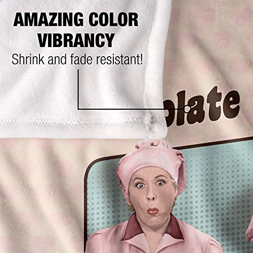 Trevco I Love Lucy Friends and Chocolate Silky Touch Super Soft Throw Blanket 36" x 58"