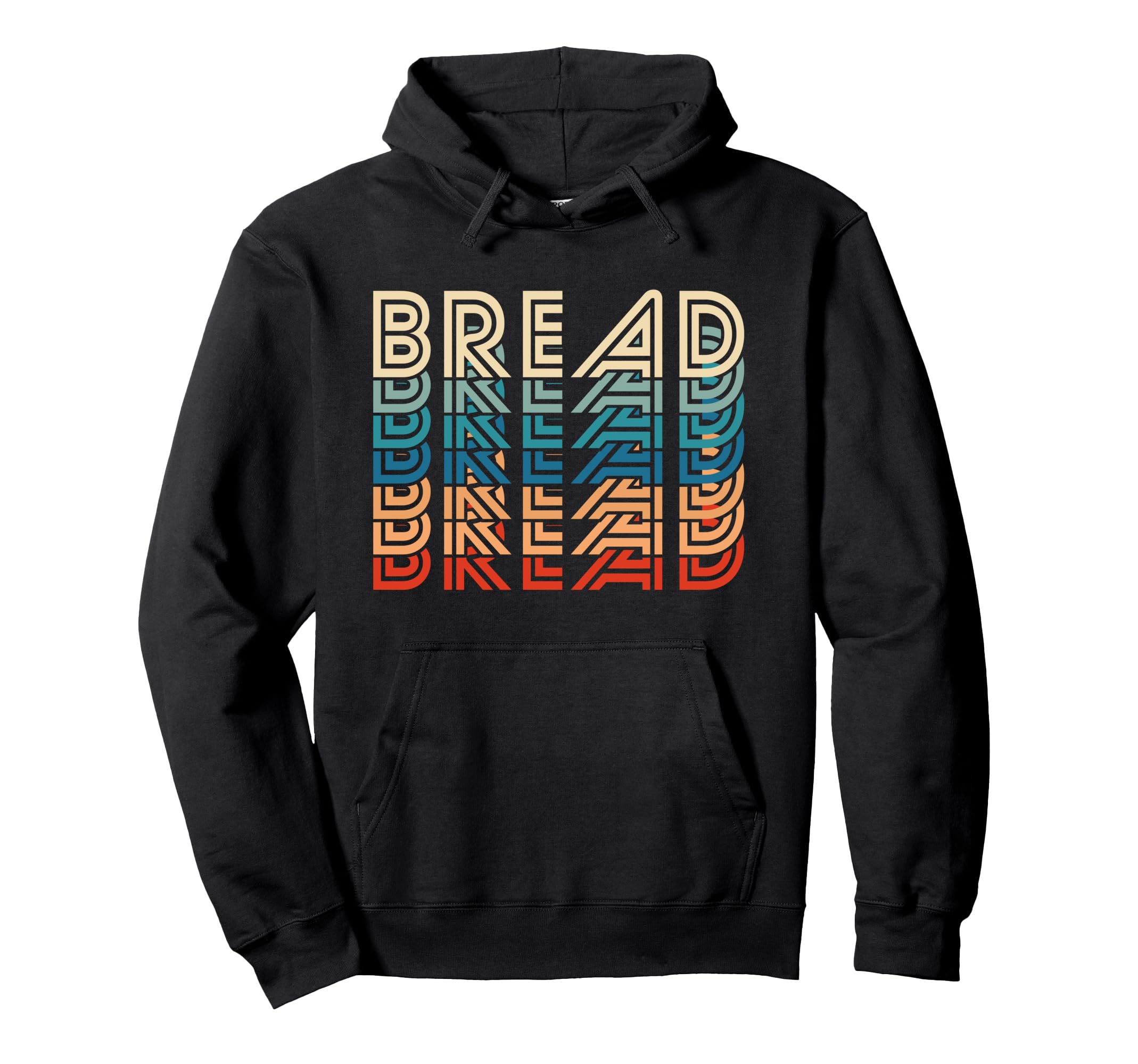 Funny Bread Retro Vintage Carb Gluten Food Lover Foodie Pullover Hoodie