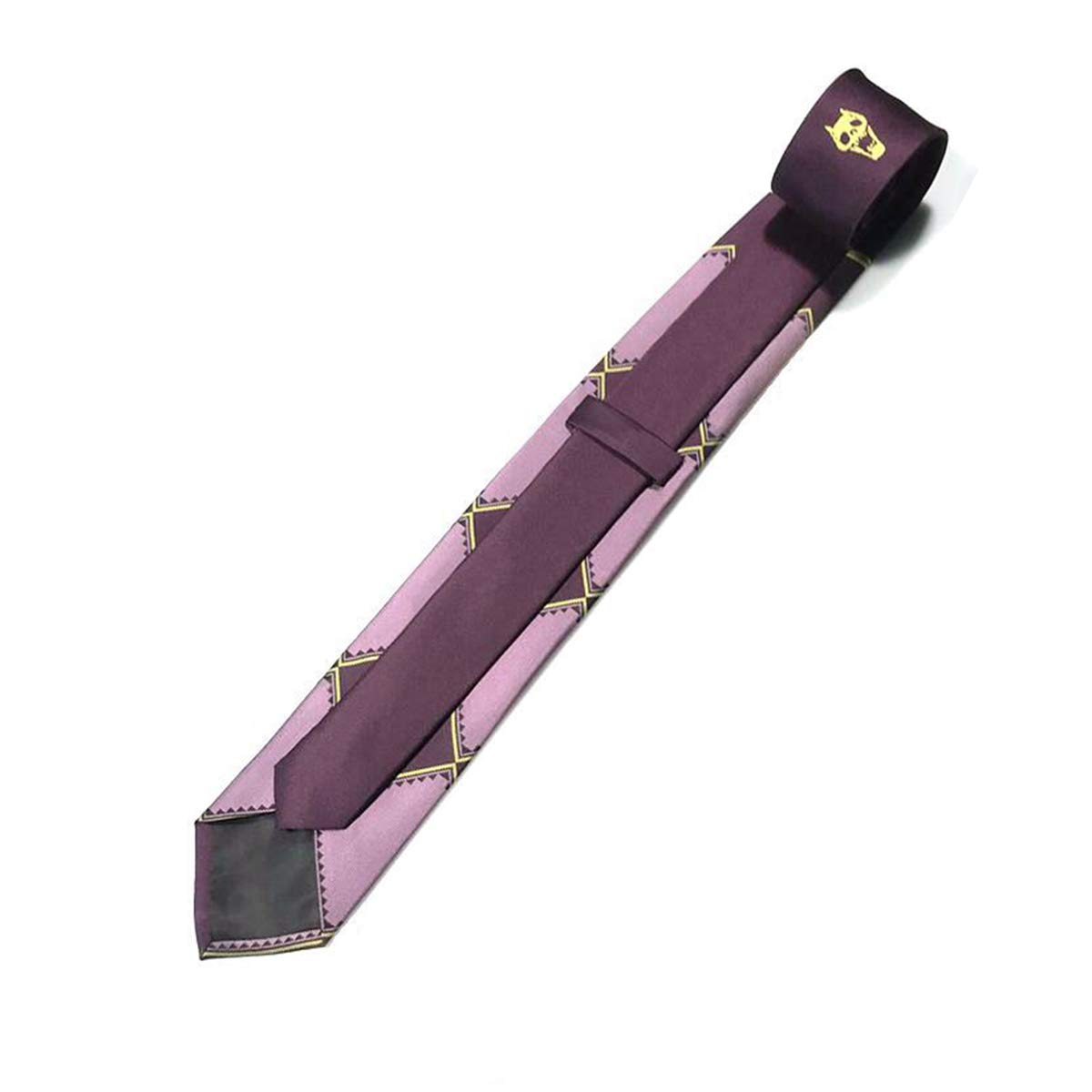 Gamusi Yoshikage Skull Neck Tie Necktie Adventure Tie Cosplay Costume Props (Purple)