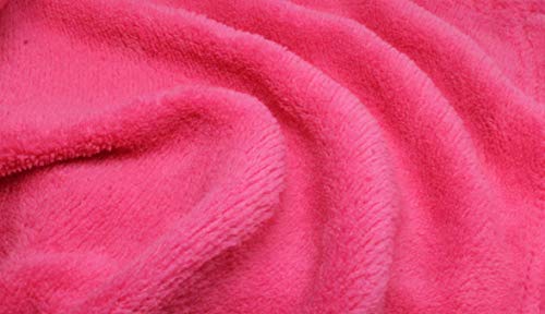 FOHOG Collection Fleece Blanket Hot Pink Red Small Plush Throw Blankets for Couch Flannel Soft Lightweight Microfiber Travel 50" X 60" (Hot Pink)