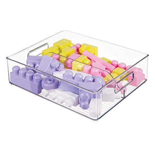 iDesign Recycled Plastic Resipreme Divided Fridge and Freezer, 12β x 4β x 14.5β, Clear