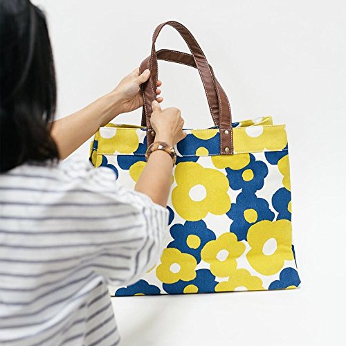 Maika Recycled Canvas Carryall Tote Bag, Hana, Blue