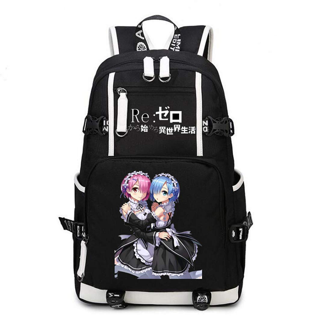 GO2COSY Anime Re:Zero kara Hajimeru Isekai Seikatsu Backpack Daypack Student Bag School Bag Bookbag Bagpack