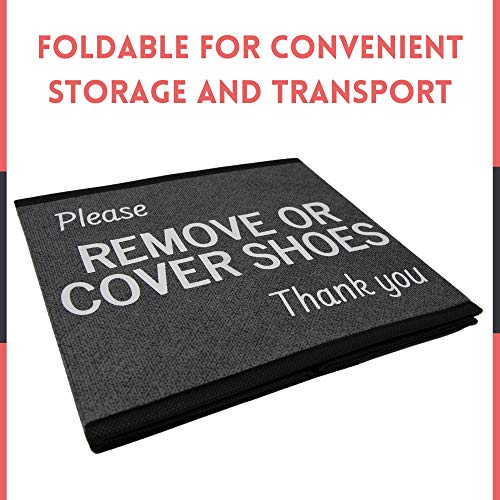 RE GOODS Shoe Covers Box | Disposable Shoe Bootie Holder For Realtor Listings and Open Houses | Please Cover or Remove Shoes Bin | Shoe Bootie Box