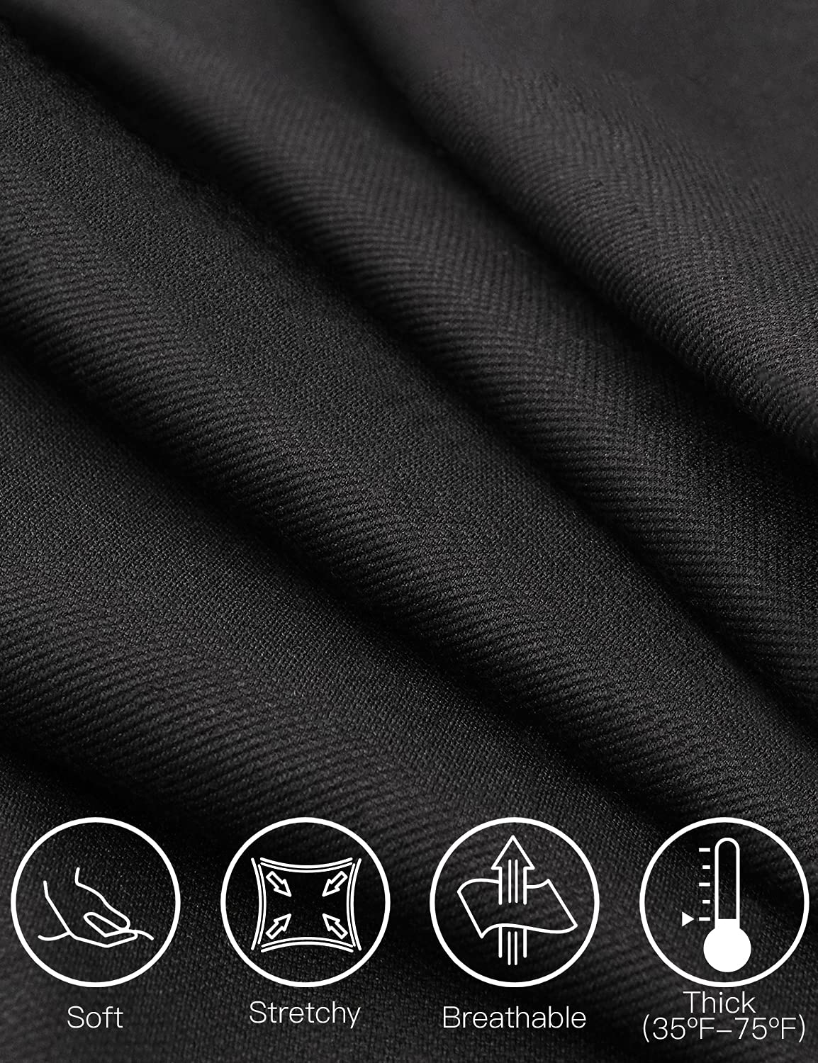 Tapata Women's 30'' High Waist Stretchy Bootcut Dress Pants Tall, Petite, Regular for Office Business Casual Black,M
