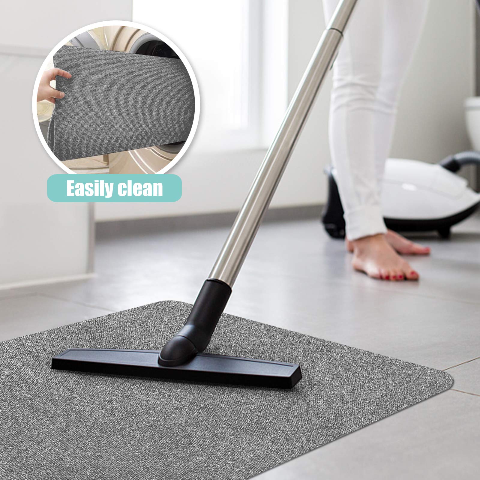 Vicwe Chair Mat, 1/6" Thick 35"x55" Office Home Chair Mat for Hard Floor Protection, Anti-Slip, Multi-Purpose Floor Mat for Porch, Study,Restauran,Office (Light Gray)