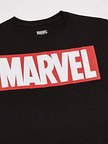 Marvel Men's Comics Simple Classic Logo T-Shirt, Black, Medium