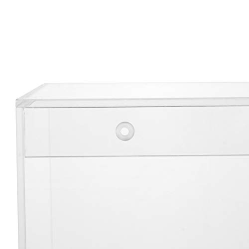 Red Co. Crystal Clear Acrylic Floating Storage 4 Sided Wall Shelves - Bathroom Shelf, Makeup Cosmetics Display Organizer Rack | Set of 3