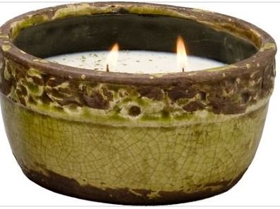 Swan Creek 17 Ounce, 50 Hours "Citrus and Sage" Candle in Round Pottery