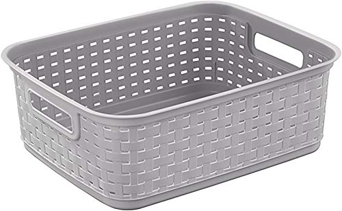 Sterilite 12726A06 15" X 12.25" X 5.25" Cement Short Weave Basket