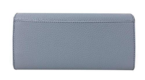 Michael Kors Fulton Flap Continental Carryall Clutch Wallet Purse in Pale Blue
