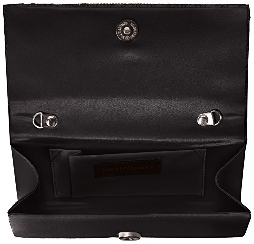 Jessica McClintock womens Chloe Satin Clutch Evening Handbag, Black, One Size US
