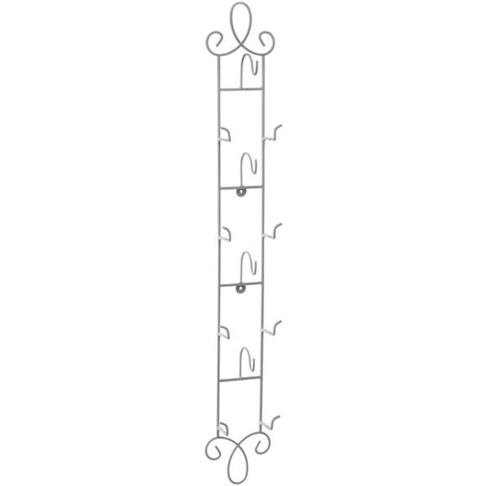 Augusta Vertical Antique White Cup & Saucer Wall Rack, Antique White