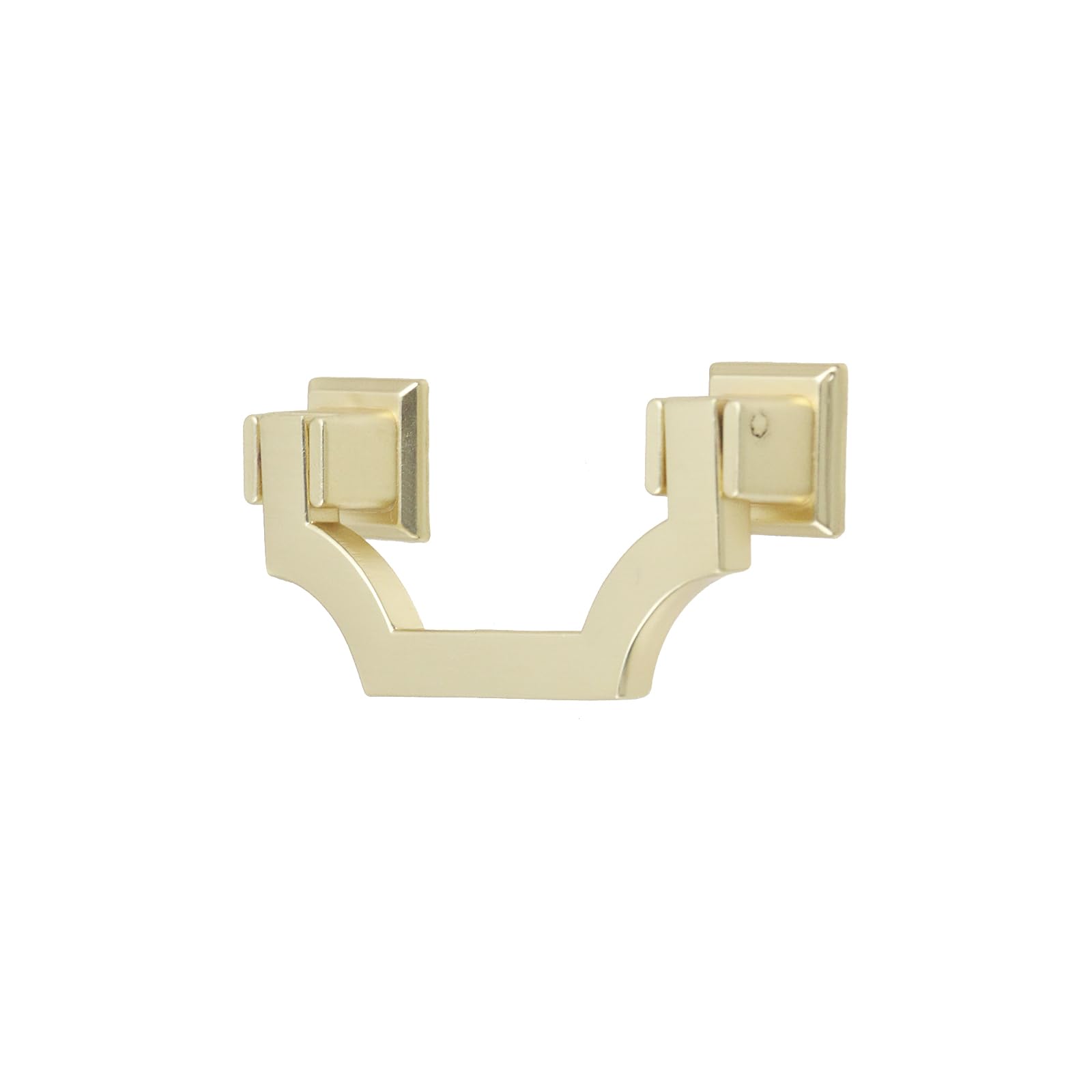 Geesatis 2 Pcs Modern Gold Handles Cabinet Pull Furniture Decorative Handles Double Hole Handles Hardware, with Mounting Screws, Hole Distance 63mm / 2.5 inch