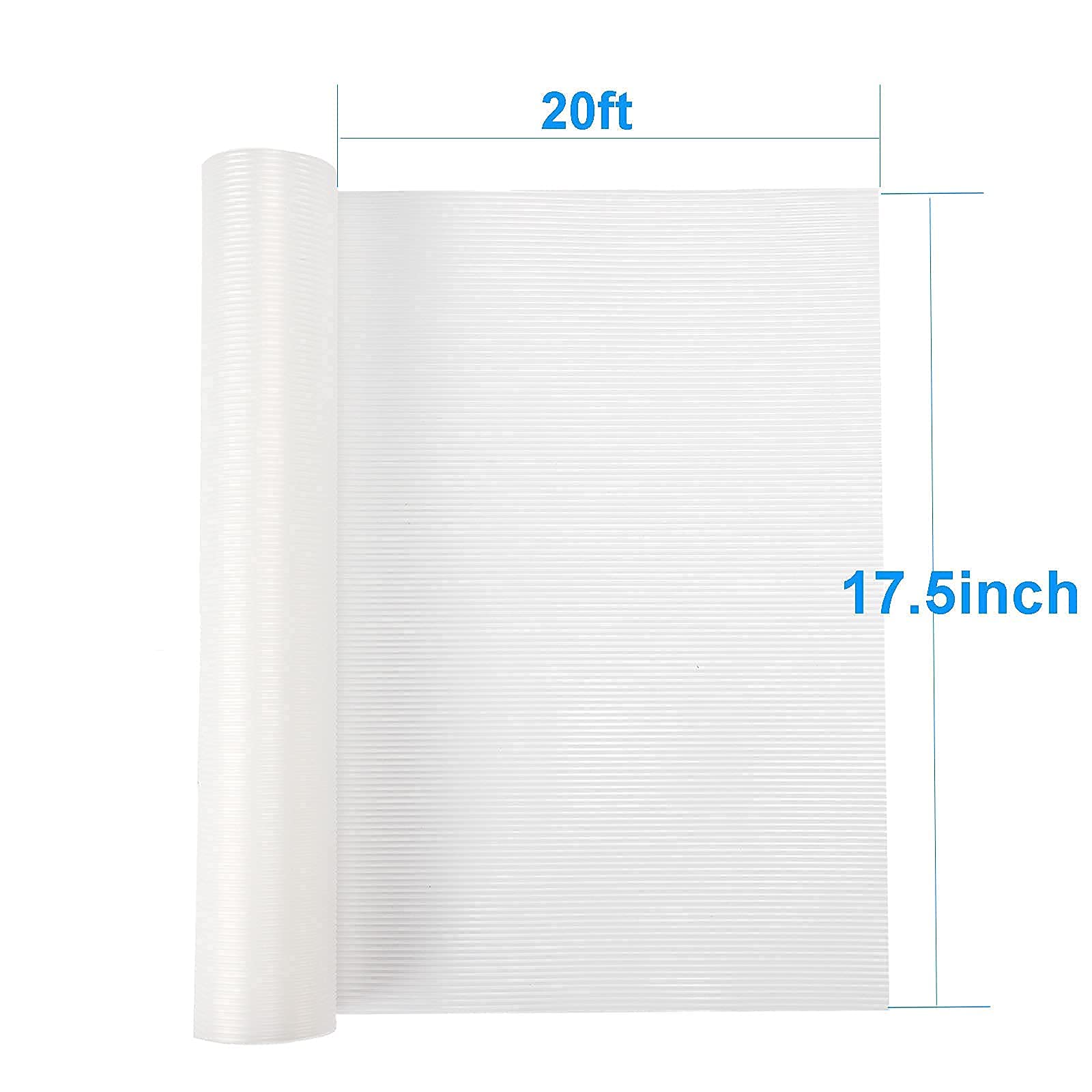 Shelf Liner 17.5 Inches x 20 FT, Non Adhesive Cabinet Liner, Double Sided Non-Slip Drawer Liner,Cupboard Liner,Washable Refrigerator Mats for Pantry Cabinet, Kitchen Drawer, Bathroom Shelves,Shoe Rack