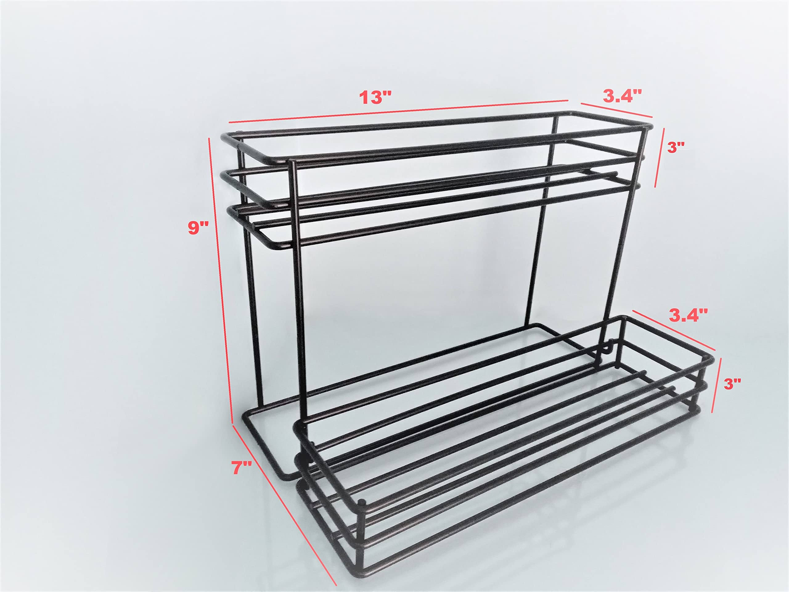 8 Bottle Capacity Syrup Rack- Coffee Syrup Holder Orgnizer- Coffee Syrup Stand Shelf for Coffee Bar - Countertop Freestanding Tabletop Liquor Wine Rack- Syrup Stand Display for Dressings Cocktail