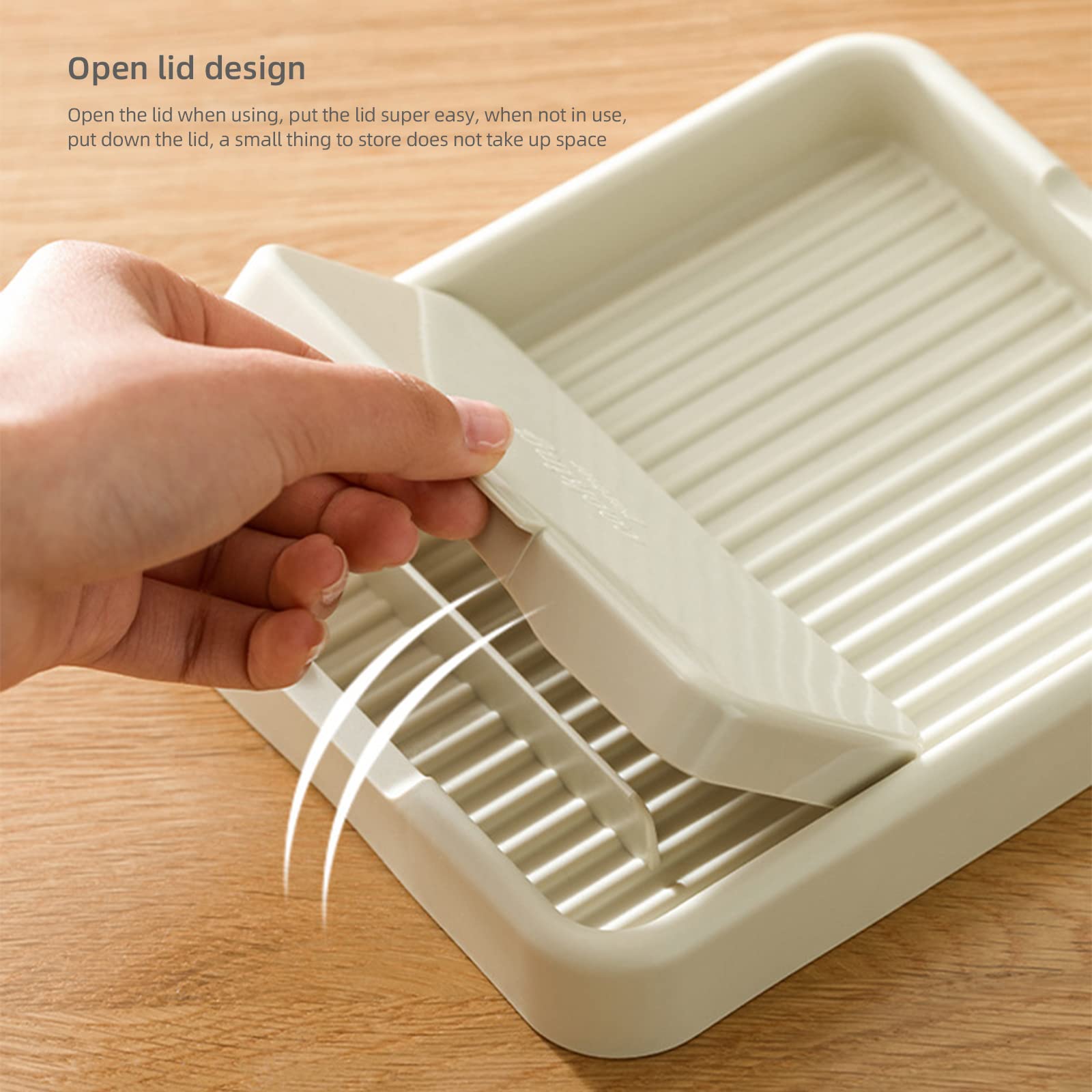 ZWMBYN 2PCS Spoon Rest Pan Pot Lid Holder Rack, Foldable Pot Pan Cover Stand, Countertop Storage Shelf with Drip Tray, Holder Rack for Spatula Soup Spoon