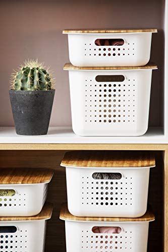 SmartStore Basket Bamboo Lid Colour, One Size